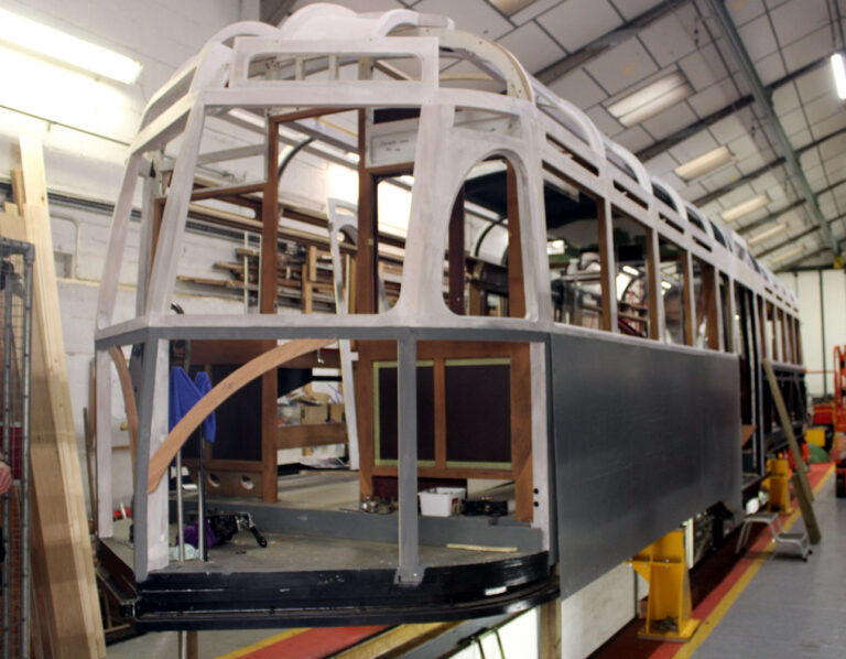 In Pictures: Blackpool 298 in the Crich workshops | British Trams ...